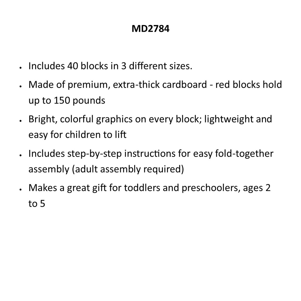 Deluxe Jumbo Cardboard Blocks (40 pc) | Teacherscellar