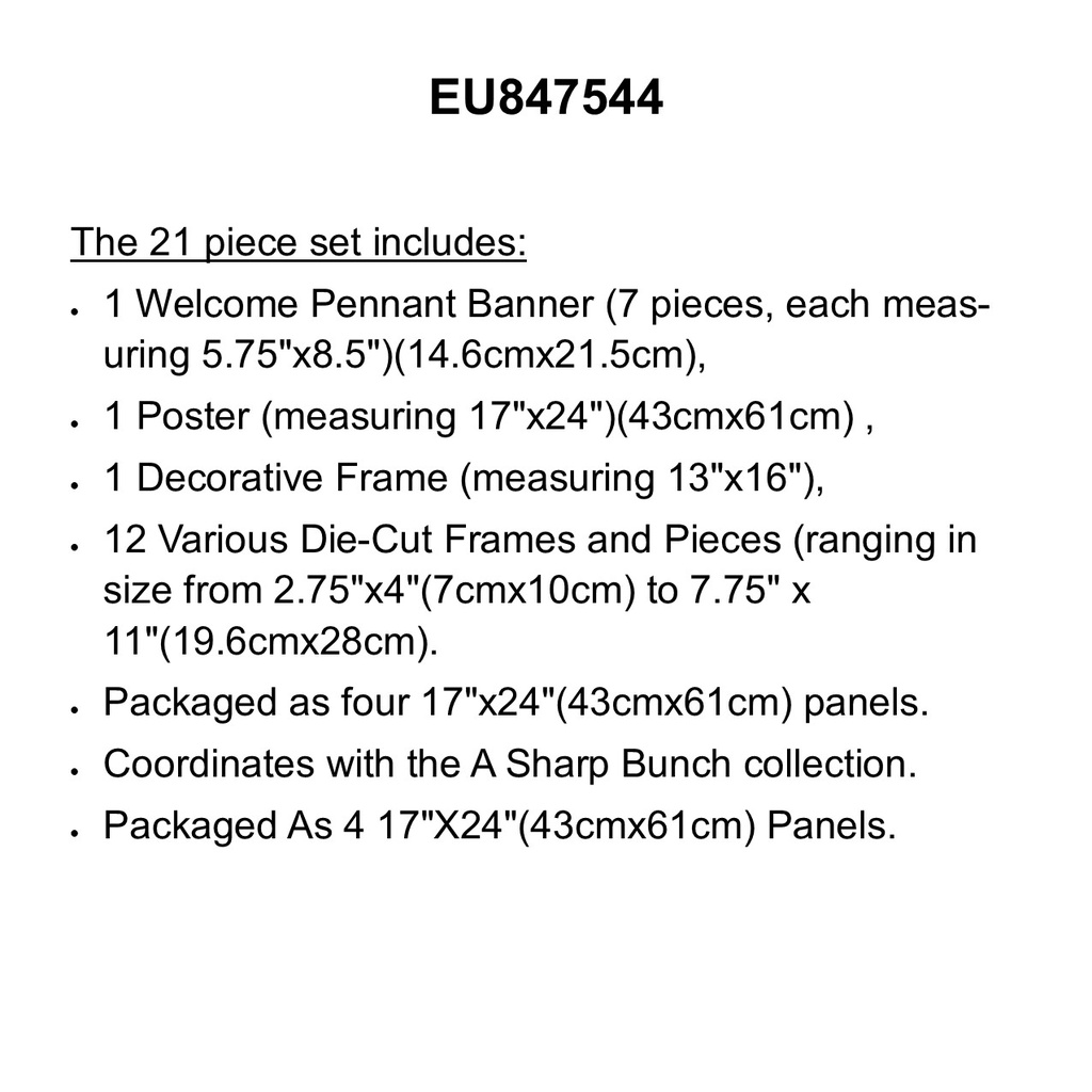 A Sharp Bunch Welcome! Bulletin Board Set (21pcs) | Teacherscellar