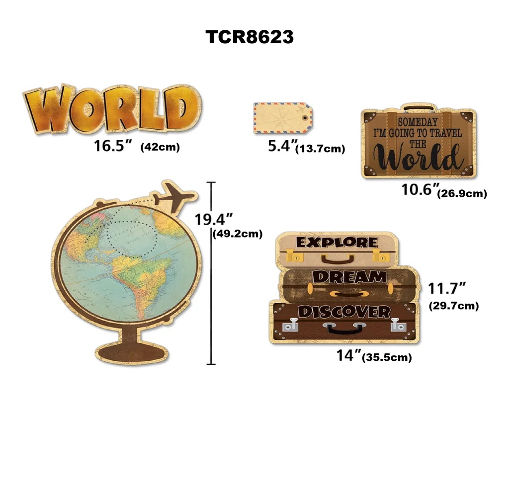 Travel the Map Future World Changers Bulletin Board Set (48pcs ...